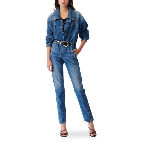 IRO | Pants & Jumpsuits | New Iro Cleo Jumpsuit In Blue Denim | Poshmark
